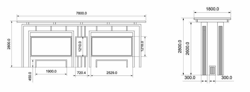 YR-SSBS-22141-Stainless Steel Bus Stop_YEROO