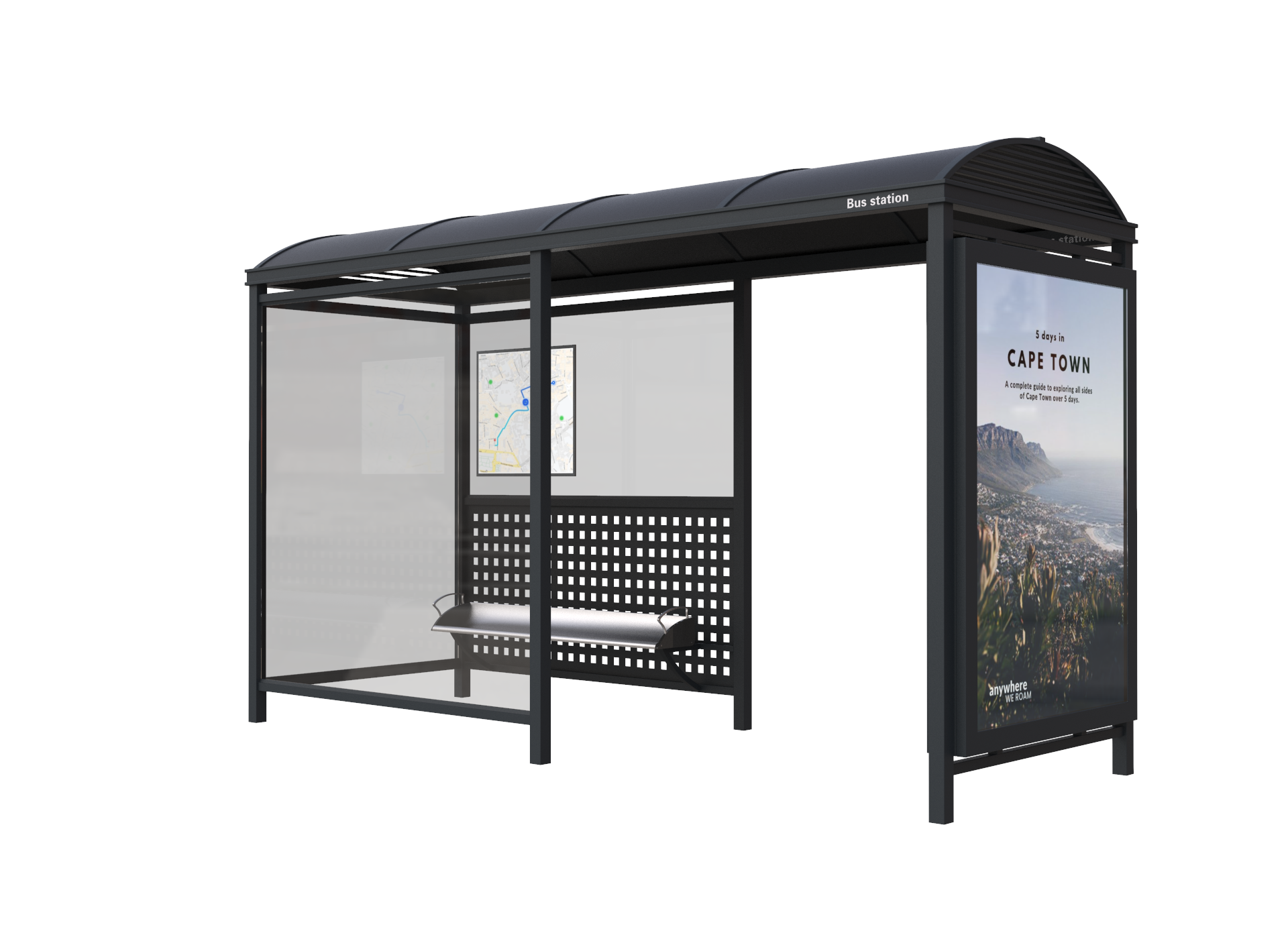 YR-SSBS-22142-Metal Bus Stop Shelter_YEROO